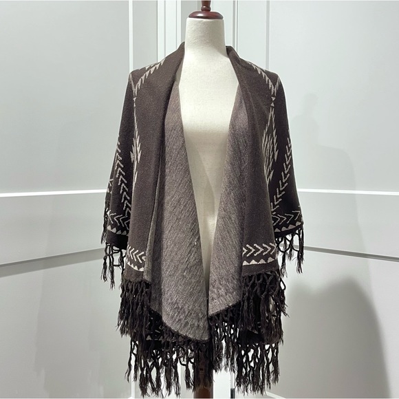 Sweaters | Boho Aztec Western Tribal Oversized Fringe Sweater | Poshmark